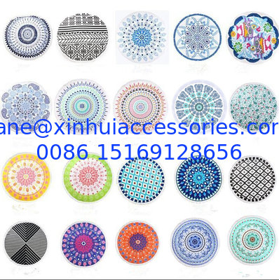 Mixed Design Cotton Round Beach Towel No MOQ Round Beach Towel 150CM Wholesale low price supplier