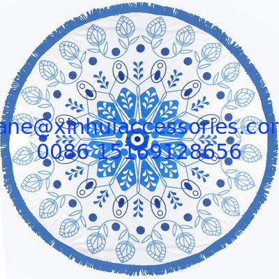round beach towel stocks without MOQ low price wholesale round beach towels supplier