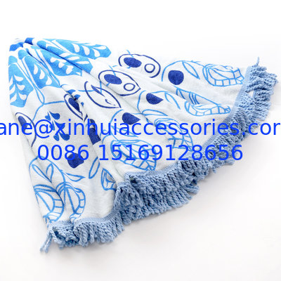 round beach towel stocks without MOQ low price wholesale round beach towels supplier