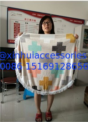 custom children blanket round 100CM small children round beach towel children beach towel supplier