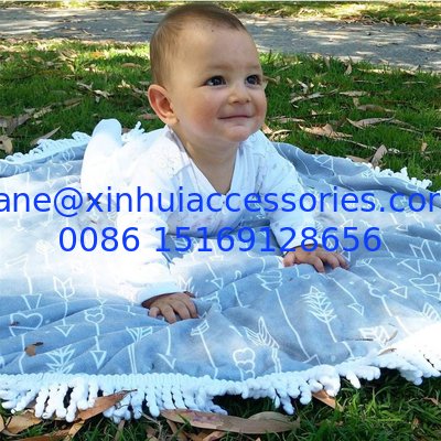 microfiber custom children small round beach towel kids round towels kids roundies supplier