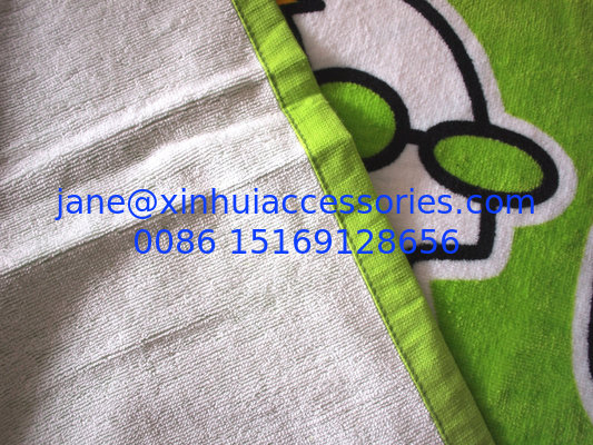 personalized beach towels 100% cotton velour reactive printing beach towels small MOQ supplier