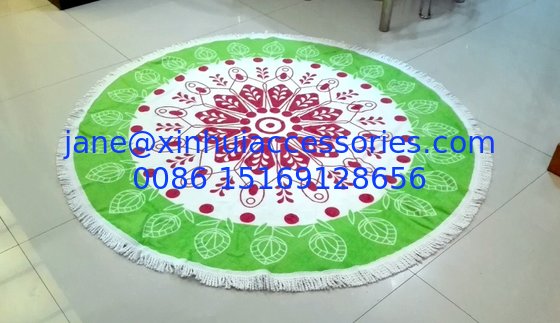100% Cotton Material Mandala Round Towels supplier