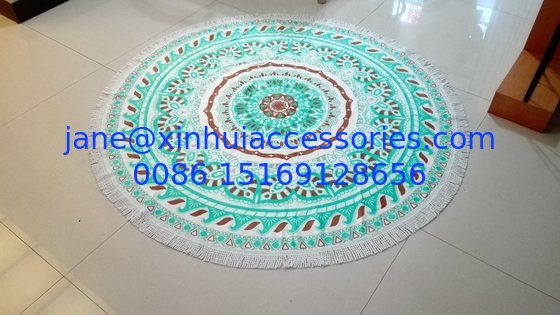 100% Cotton Material Mandala Round Towels supplier