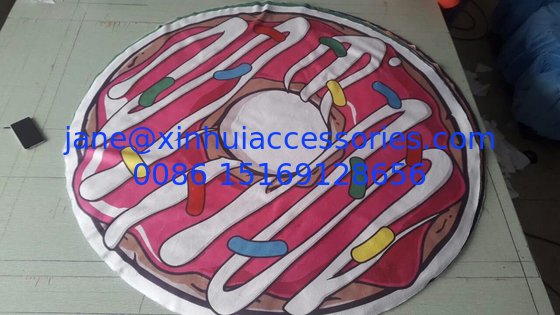 microfiber beach towel round donut beach towel watermelon shaped round beach towel supplier
