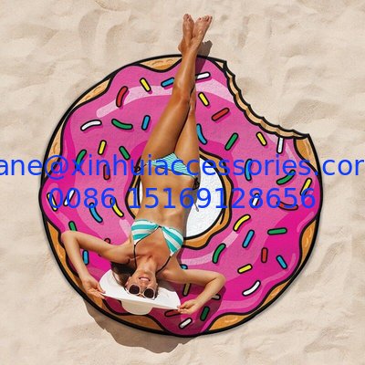 microfiber beach towel round donut beach towel watermelon shaped round beach towel supplier