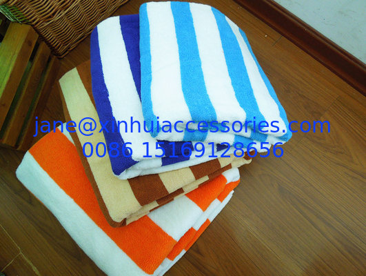 Wholesale Bulk Luxury Heavy Stripe Bath Towels/Hotel Pool Towels supplier