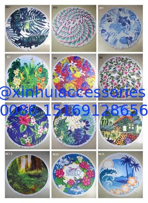 No MOQ 1PC Customer Print 150CM Microfiber Beach Towel Round supplier