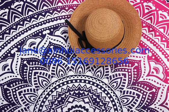 Small MOQ Custom Print 150CM Polyester Chiffon Voile Shawl Scarf round beach sarong supplier