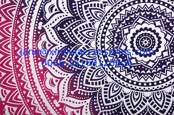 Small MOQ Custom Print 150CM Polyester Chiffon Voile Shawl Scarf round beach sarong supplier