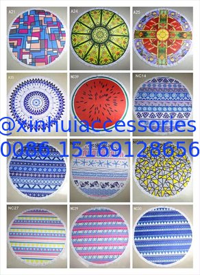 2016 new design Fashion custom printed outdoor mat round beach towels supplier