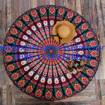 Light Weight Round Mandala Beach throw Cotton roundies round beach sarong supplier