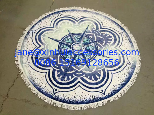 Small MOQ 100% Cotton Cheap Price China Beach Towel Factory  custom beach towel round supplier