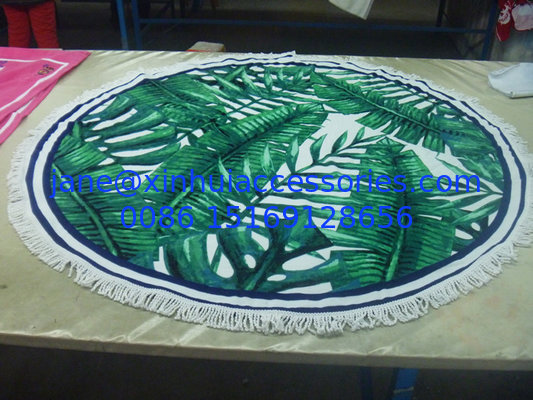 Factory supply Cheap Price Small MOQ 100% cotton  turkish round beach towel supplier