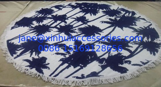 Factory supply Cheap Price Small MOQ 100% cotton  turkish round beach towel supplier
