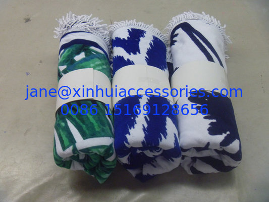 Factory supply Cheap Price Small MOQ 100% cotton  turkish round beach towel supplier