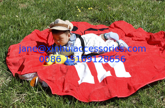 Custom Print M&M Round Beach Towel custom round beach towel beach round towel supplier