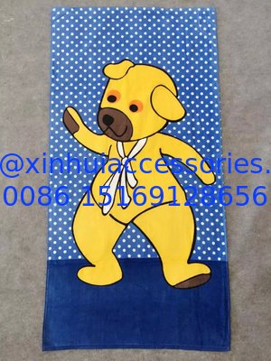 100% cotton velour reactive print small MOQ custom print beach towel supplier