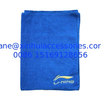 small MOQ custom embroidered logo microfiber gym towel sport towel fitness towel supplier