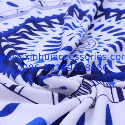 Summer 150cm diameter Large Custom Printed Round Beach Towels With Tassel Microfiber beach towel round supplier