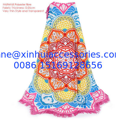 Indian Mandala Beach Towel Large Lotus Printing Towel Beach Round Pool Home Shower Towel Blanket 150Cm supplier