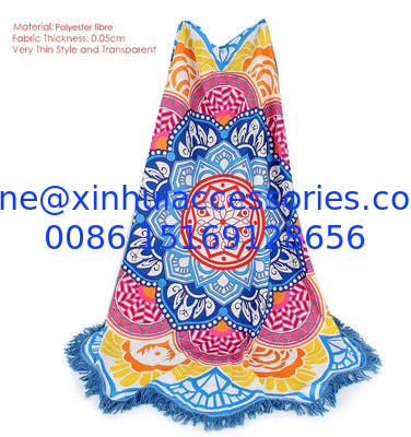 Indian Mandala Beach Towel Large Lotus Printing Towel Beach Round Pool Home Shower Towel Blanket 150Cm supplier