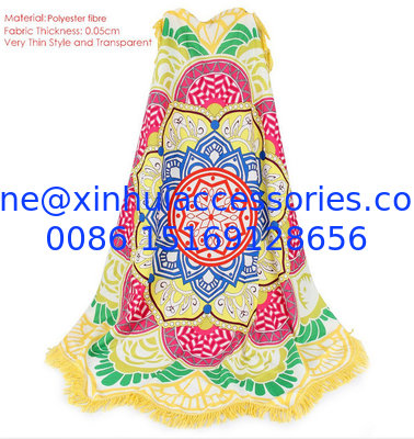Indian Mandala Beach Towel Large Lotus Printing Towel Beach Round Pool Home Shower Towel Blanket 150Cm supplier