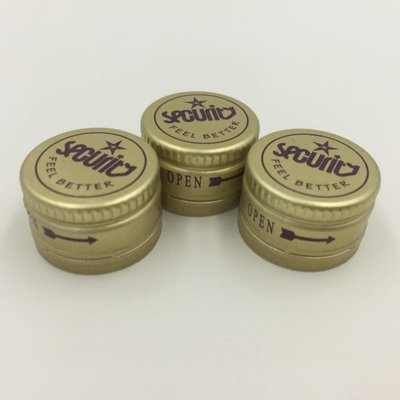 Golden Printed Aluminium Pilfer Proof Caps ROPP Caps Seals