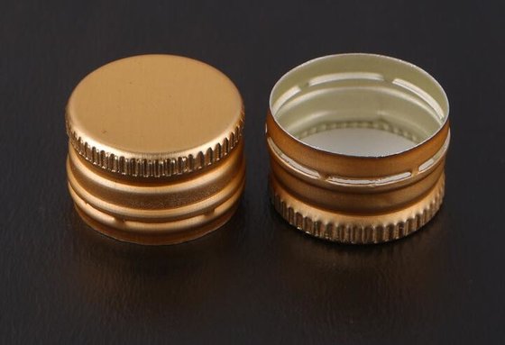 Golden Printed Aluminium Pilfer Proof Caps for Glass Bottle