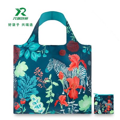 Eco friendly 190T 210D 420D oxford cloth shopping bag foldable polyester heavy duty tote bag vest  folding shopping bag
