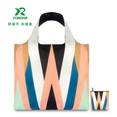 Eco friendly 190T 210D 420D oxford cloth shopping bag foldable polyester heavy duty tote bag vest  folding shopping bag