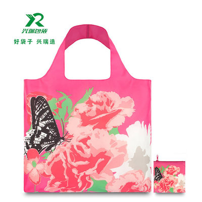 Eco friendly 190T 210D 420D oxford cloth shopping bag foldable polyester heavy duty tote bag vest  folding shopping bag