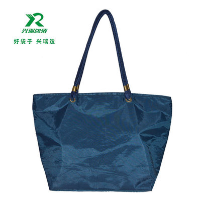 High quality shoping bag ECO Friendly Fashional Large Customized Logo Oxford tote Bag stripe shoulder bag supplier