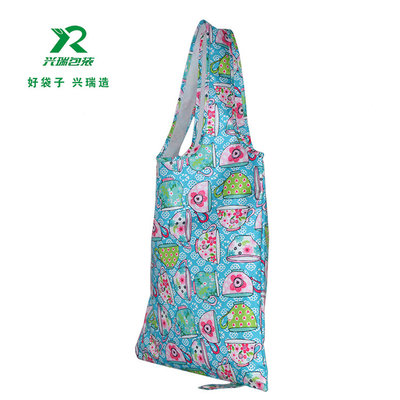 Fashion recycled foldable polyester oxford bag Custom Nylon Oxford Shopping Bag Gift Bag Reusable Bags polyerster pouch