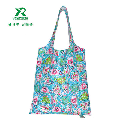 Fashion recycled foldable polyester oxford bag Custom Nylon Oxford Shopping Bag Gift Bag Reusable Bags polyerster pouch