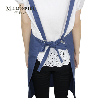Custom high quality denim apron professional customized working kitchen organic cotton fabric wholesale apron