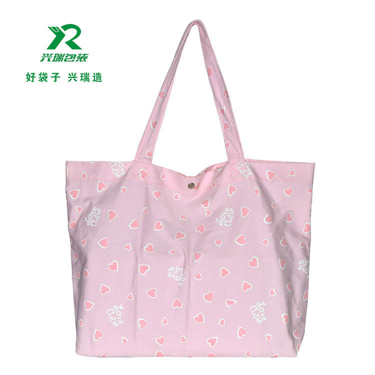China manufacture heavy duty canvas customized shopping bag fashion shoulder bag 100% canvas spot pattern cotton bag