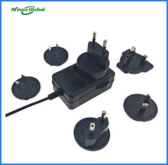 UK AU US EU plugs Interchangeable plugs power adapter 12 Volt 2 Amp