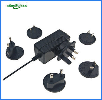 UK AU US EU plugs Interchangeable plugs power adapter 12 Volt 2 Amp