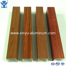 China Competitive price wood finish extruded aluminum hollow tube aluminum square tube supplier