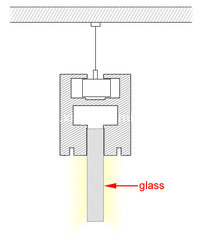 China LED linear aluminum profile cabinet strip light with diffuser supplier