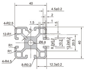 China 40 Series Aluminum  T Slot Aluminum Profile System supplier
