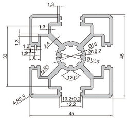 China 45 Series Aluminum  T Slot Aluminum Profile System supplier
