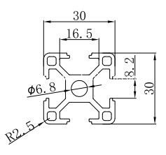 China 6063 t5 3030 Aluminum Extrusion Profile use for 3D Printer DIY supplier