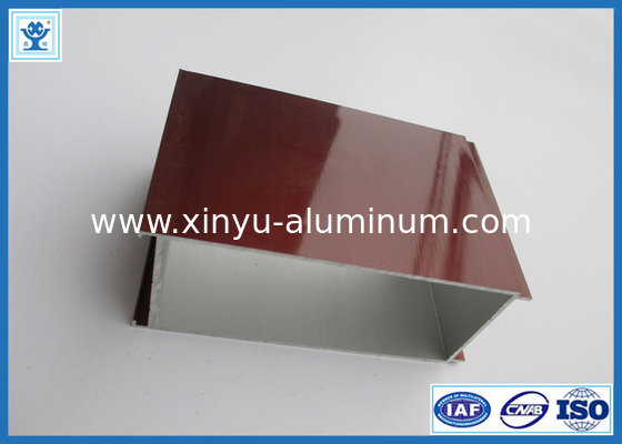 Top Quality Wood Grain Transfer Printing Aluminum Profile for Door Frame supplier