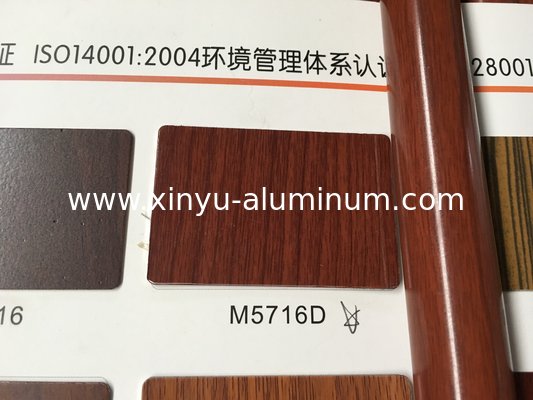 Wooden Grain Transfer Printing Color Aluminium Extrusion Tube used for Walking Sticks and Canes supplier