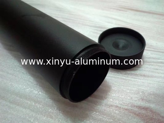 LOGO Silk printing Black Anodized Matt OD50 ID48.5MM with Threaded Ends and Cup supplier