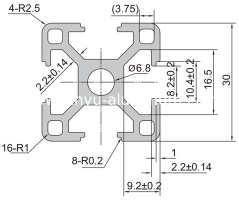 30 Series Aluminum  T Slot Aluminum Profile System supplier