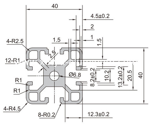 40 Series Aluminum  T Slot Aluminum Profile System supplier