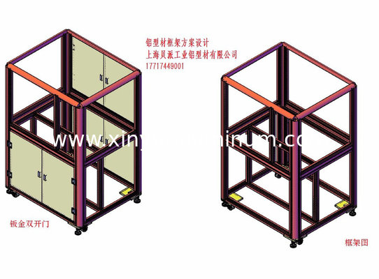 40x80 T slotted aluminum framing 6000 series cabinet aluminum extrusion supplier